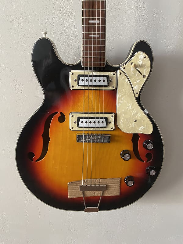 Bruno Maxitone ES-335 1968 Pearloid headstock and pickguard - | Reverb