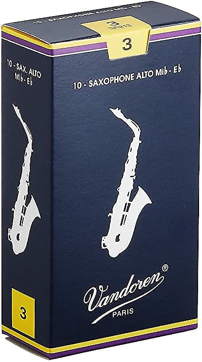 Vandoren Traditional Alto Saxophone Reeds - 10-Pack / 3 | Reverb