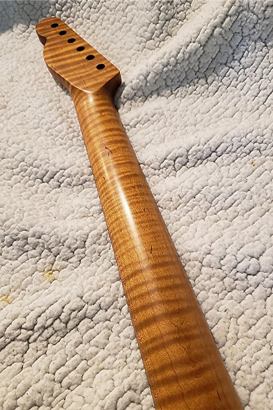 Beautiful USA , Roasted flame maple nitro finished neck | Reverb