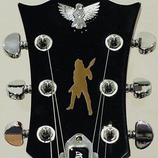 Randy Rhoads Figure Sticker Gold Guitar Headstock Stickers | Reverb UK