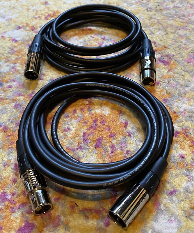 2 10ft Prolink Monster Classic XLR Cables Chords Cords | Reverb