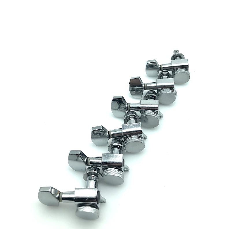 6 In-Line Lefty Locking Tuners Chrome | Reverb