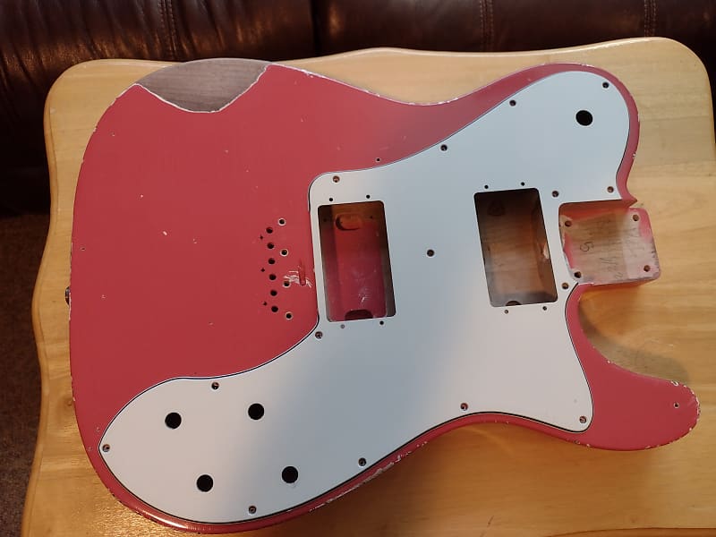 Faded Fiesta Red Deluxe Tele Body - Aged/Relic | Reverb