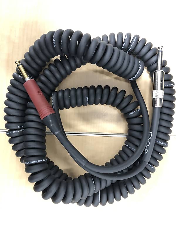 Divine Noise Coily Cable Black 30' Straight/Silent Straight | Reverb