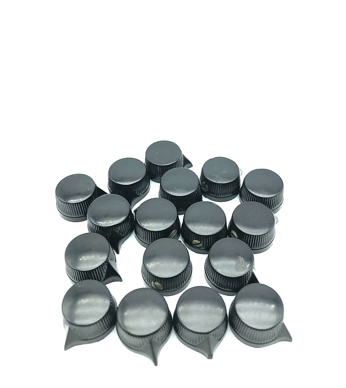 Daka-ware Vintage Small Cupcake Pointer Knobs (2) 19?? Black | Reverb