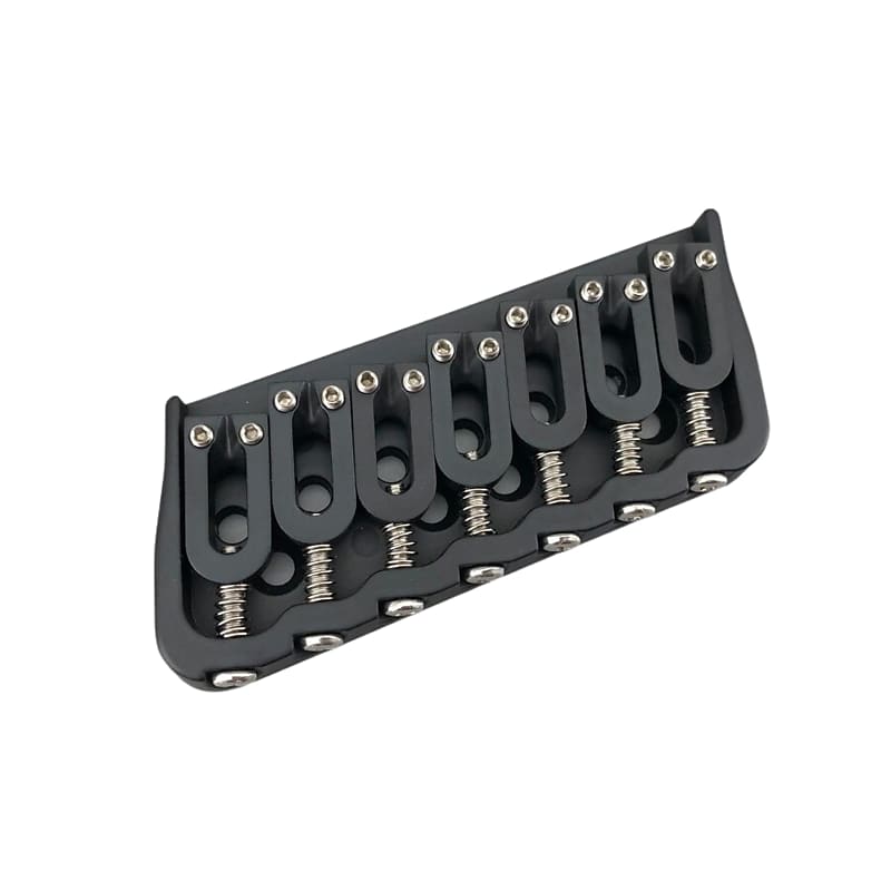 7-String Multi-Scale Guitar Bridge - Black | Reverb