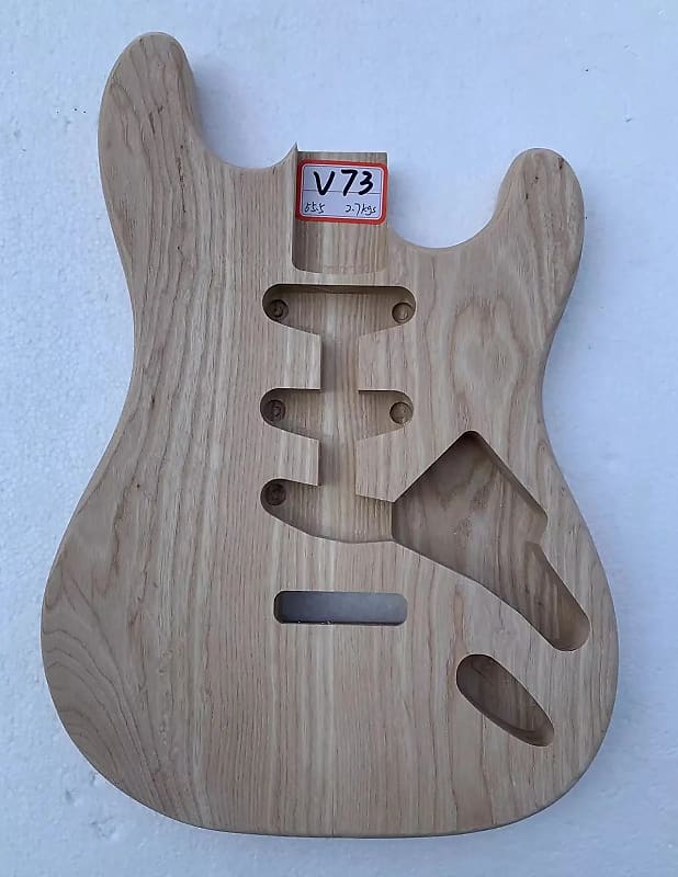 Custom Unfinished Ash Wood Stratocaster Strat Style Guitar | Reverb