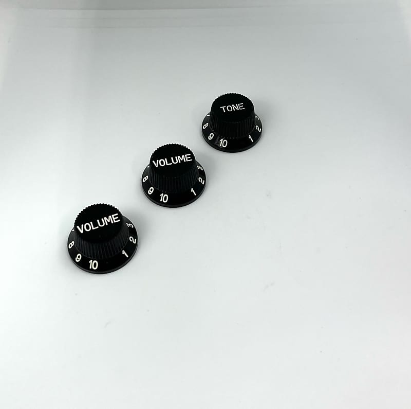 Strat Style Knob Set - Black | Reverb Canada