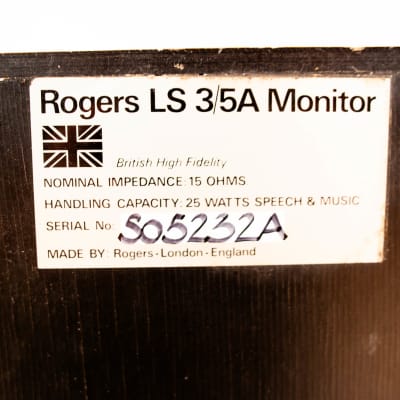 Rogers LS3/5A Monitor 1980-1990 - Bois | Reverb Deutschland