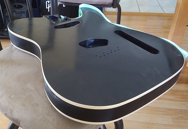 Telecaster Black Double Bound Body Nitro Nitrocellulose | Reverb