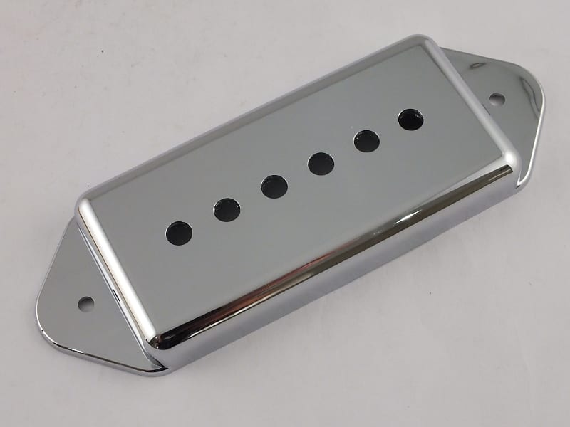 Silver P90 Dog Ear Pickup Cover Single Coil 50mm spacing Neck | Reverb
