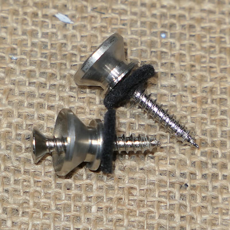 Strap Buttons Chrome, Genuine 2000 Fender Squier Precision | Reverb