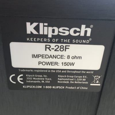 Klipsch R-28F Floorstand Speakers Ebony Mint/New Condition | Reverb