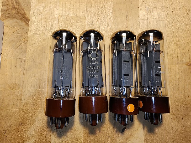 Svetlana Winged C EL34 Matched Quad | Reverb