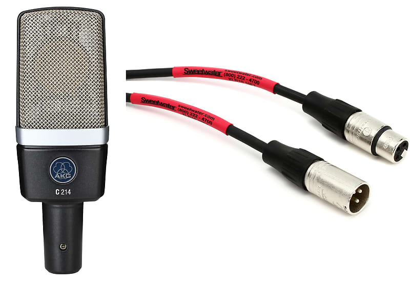 AKG C214 Large-diaphragm Condenser Microphone Bundle with Pro | Reverb