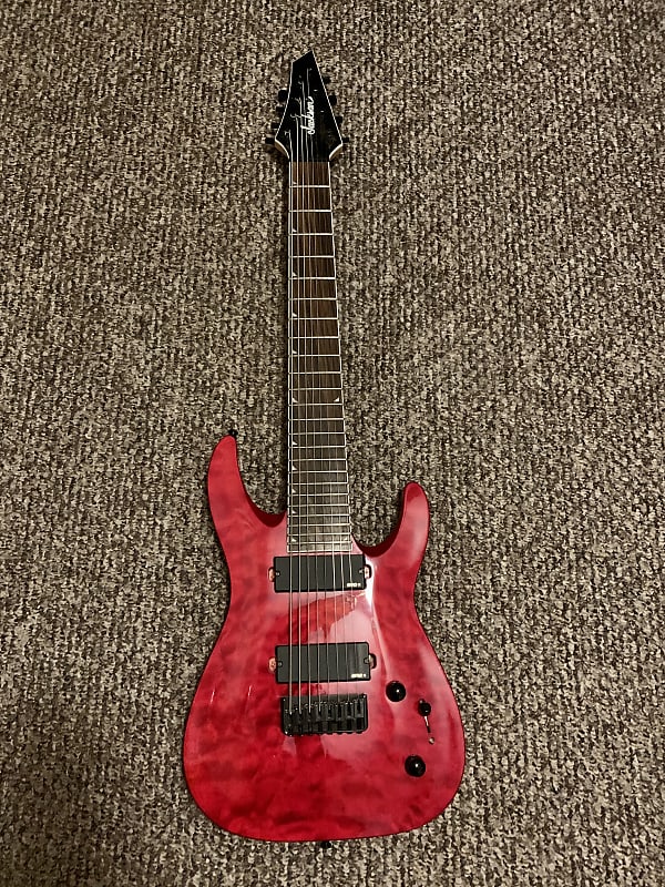 Jackson JS32-8Q Dinky Transparent Red | Reverb