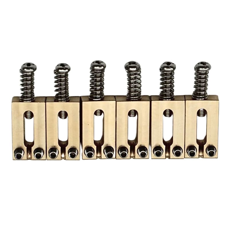 54mm (2 1/8") Guitar Bridge Saddles Solid Brass 10.80mm for | Reverb