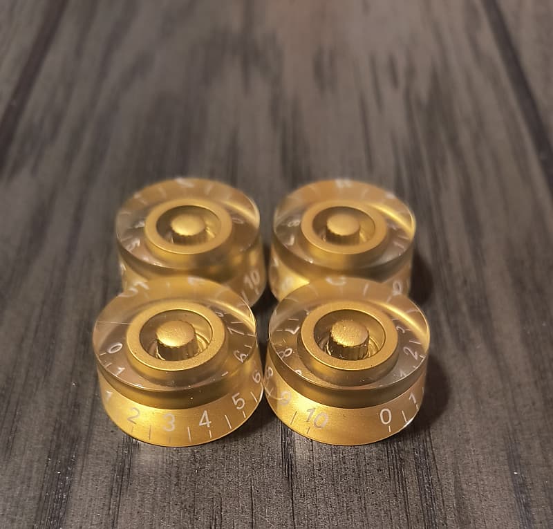 Gold Speed Knobs (4) for Les Paul, PRS, etc | Reverb