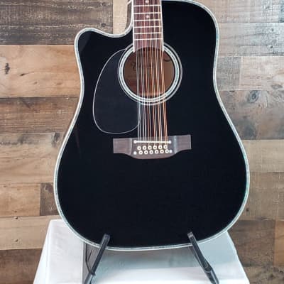Takamine EF381DX Left-handed, 12-string, Black, Softcase, 909 | Reverb