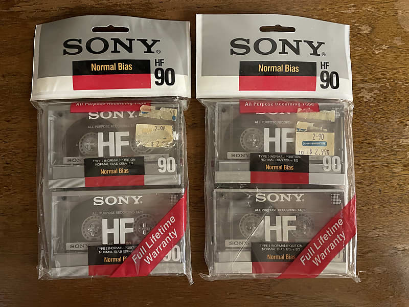 Sony HF90 4 Pack NOS Vintage 90 Minute Recordable Cassette | Reverb