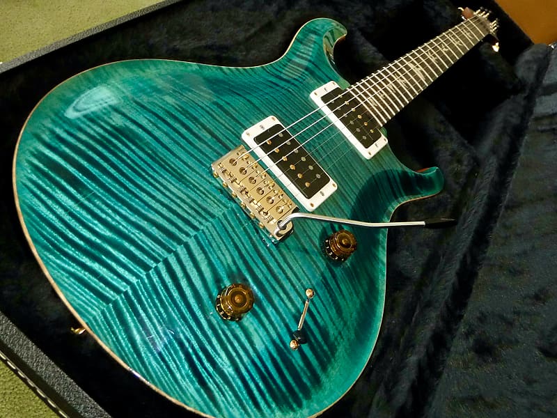 2021 PRS Custom 22 Tremolo - 10-Top - Aqua Blue - Mint | Reverb