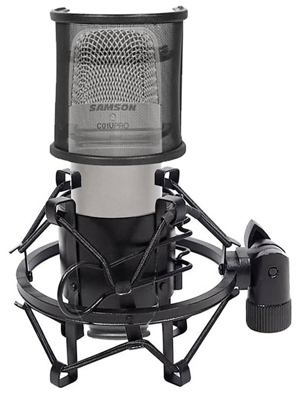 Samson C01U Pro USB Recording Microphone+Stand+Curved Pop | Reverb