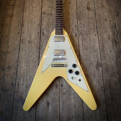 1986 Gibson Flying V Custom Shop model in white finish | Reverb
