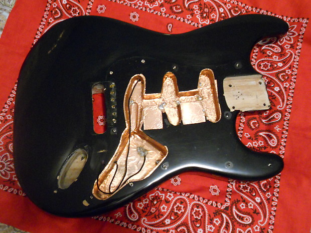 Generic Strat style guitar body 2006 Black | Reverb