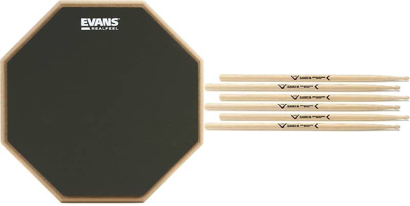 Evans RealFeel 2-Sided Pad - 12 inch Bundle with Vater | Reverb