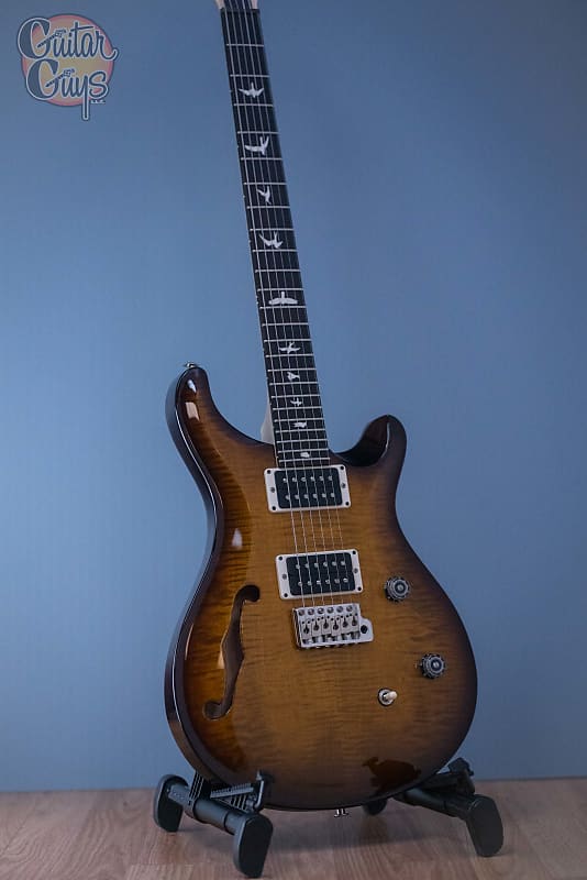 PRS CE 24 Semi-Hollow Black Amber | Reverb