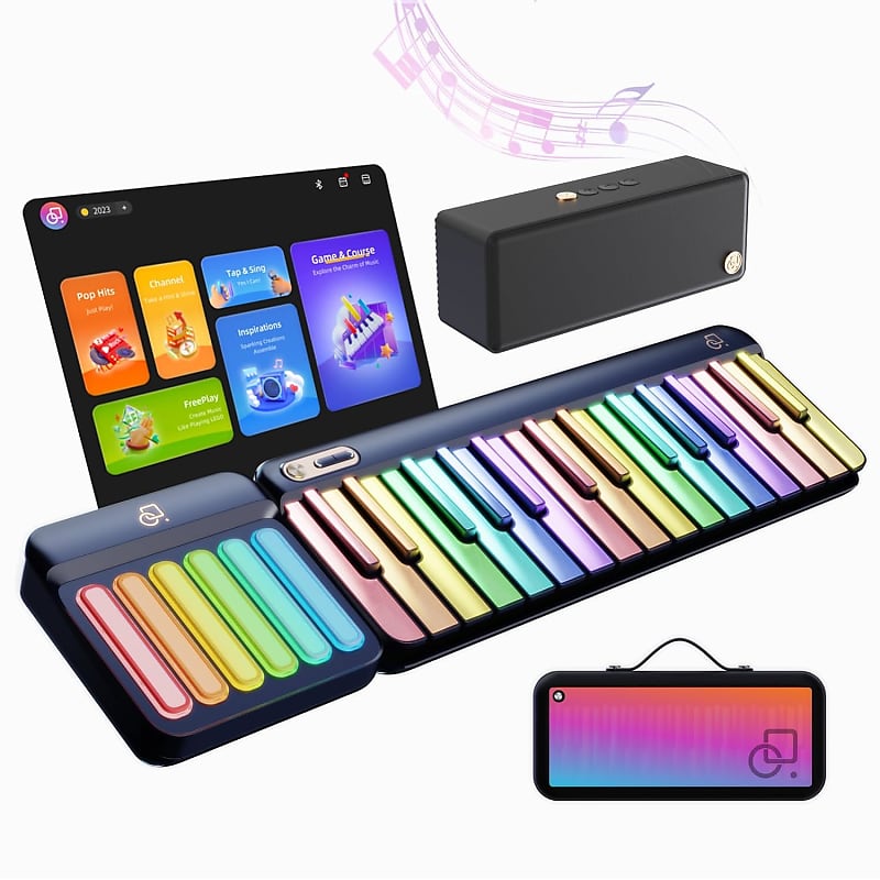 Smart Piano Keyboard with Speaker, Rainbow Lighting Keys, | Reverb