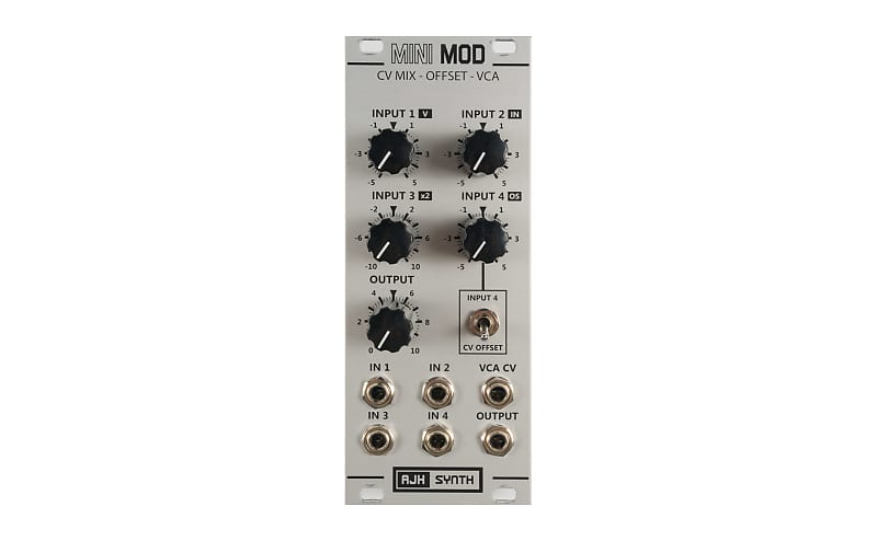 AJH Synth MiniMod CV Mixer + Offset + VCA (Silver) [USED] | Reverb