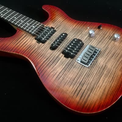 Carvin/Kiesel C66 Contour Lava Caliburst AAA Flame Top Guitar | Reverb