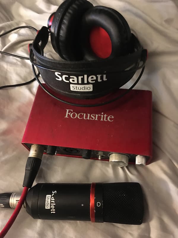 Focusrite Scarlett - Red. With Headphones & Microphone!! | Reverb