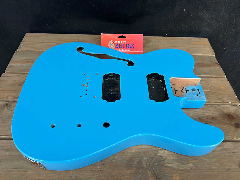 Real Life Relics F Hole Tele® T Body Daphne Blue #3 | Reverb Australia