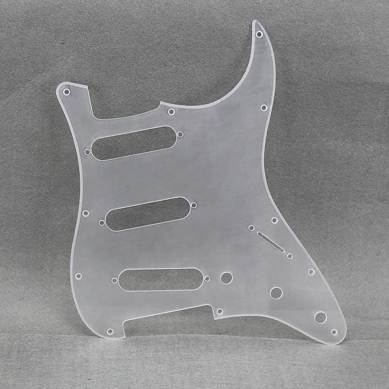FLEOR 11 Hole Modern Strat Pickguard SSS Transparent | Reverb