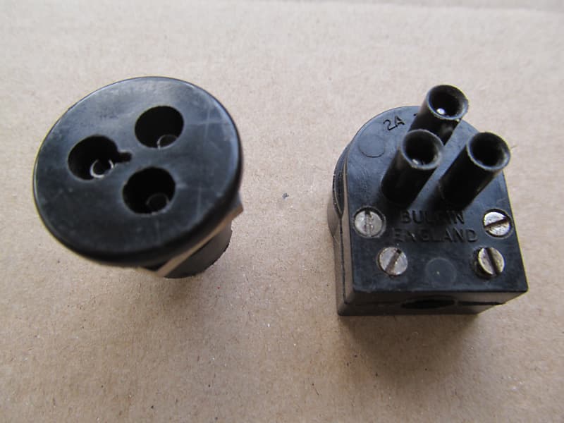 Bulgin Mains plug and socket 1960 - 1973 - black | Reverb UK