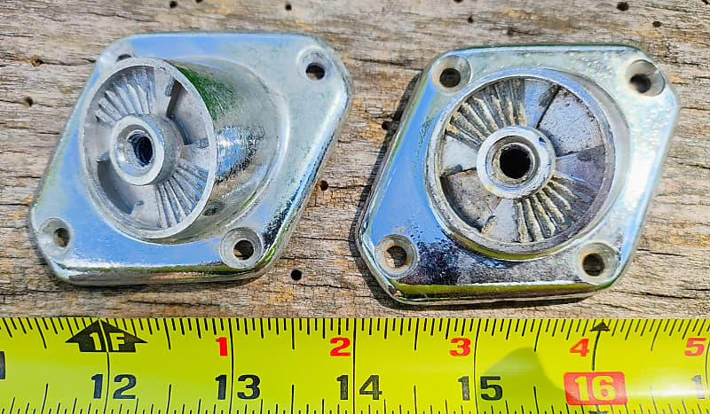 2x 80's Rogers R-380 Bass Drum Spur Brackets (#1/2) | Reverb