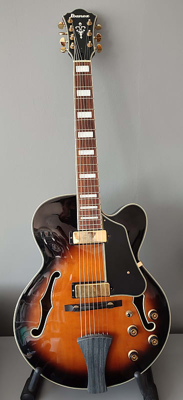 Ibanez AFJ 975 - Vintage Sunburst - 7 strings archtop (RARE!) | Reverb