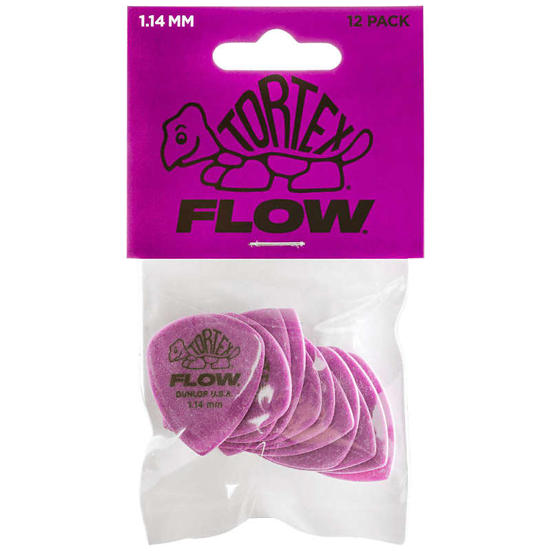 Dunlop Tortex Flow Picks 12-Pack, 558P - 1.14 | Reverb