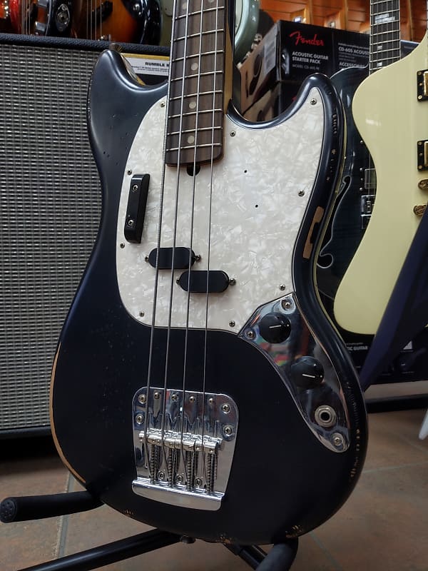 Fender Mustang JMJ Signature Roadworn - Black | Reverb