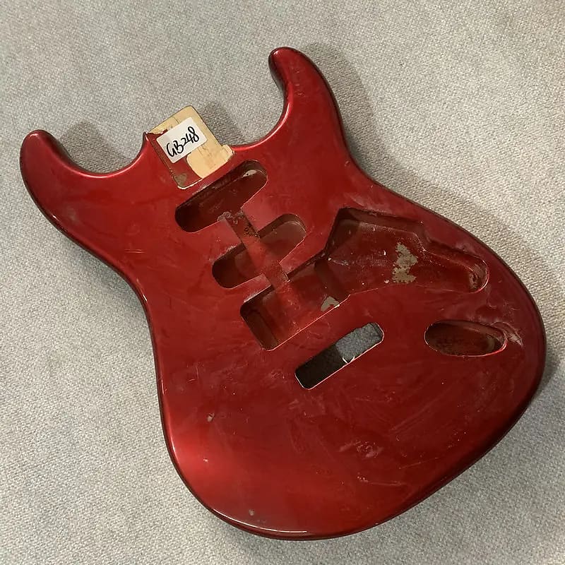 Metallic Red Basswood Guitar Stratocaster Strat Style Body | Reverb