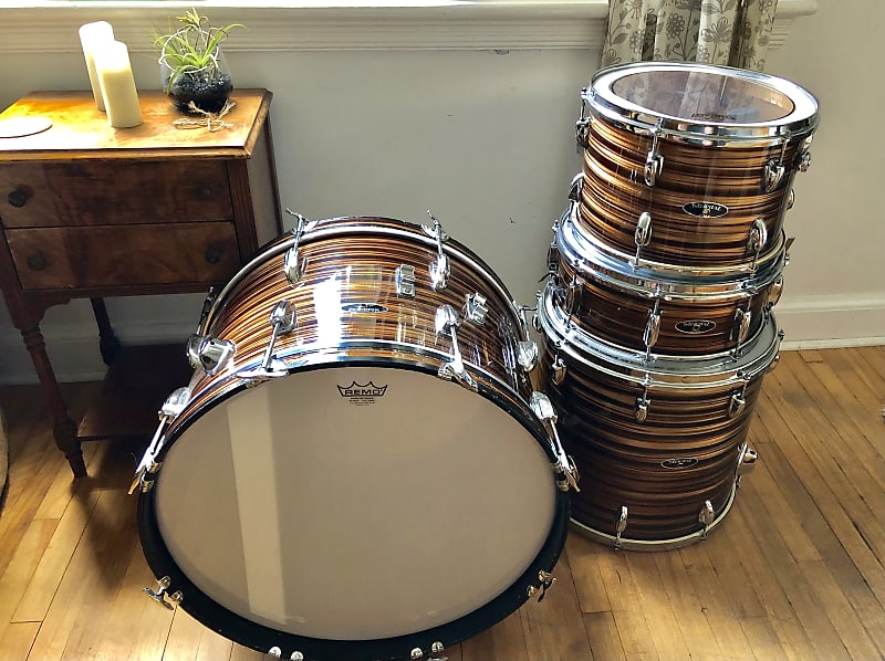 Stewart Drum Kit - 1960’s - Root Beer Swirl- Rare!! | Reverb Canada