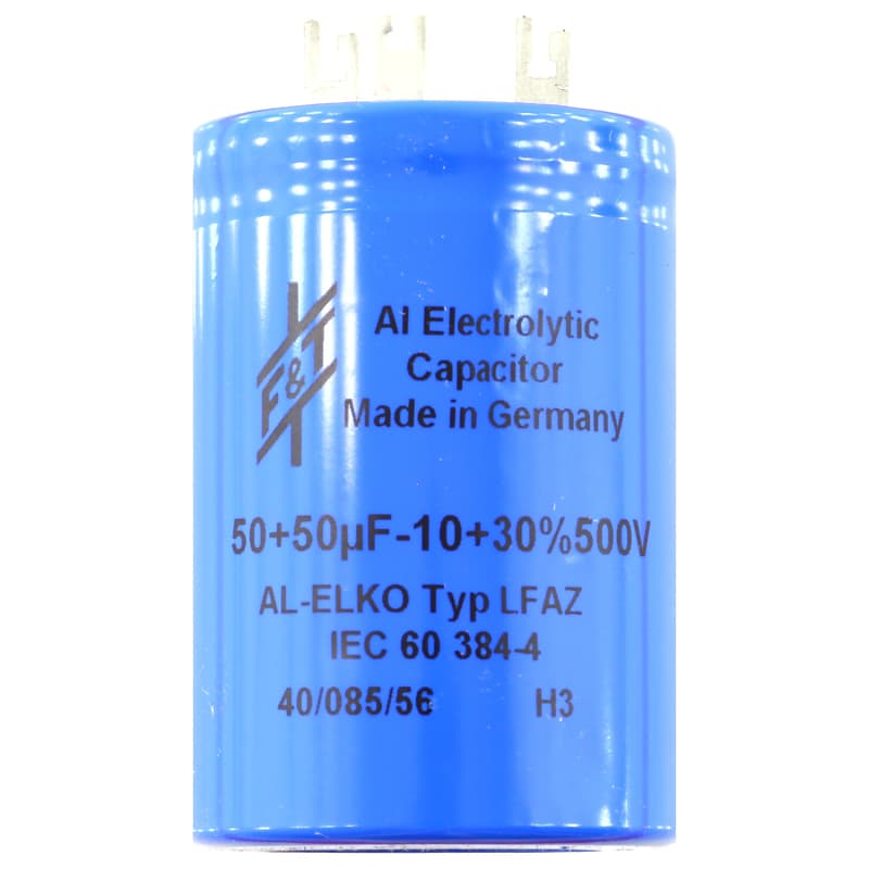 F&T Multisection Can Electrolytic Capacitor 50/50uf @ 500 VDC | Reverb