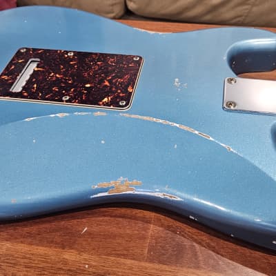 Relic Vintage Pelham Blue Strat style guitar | Reverb