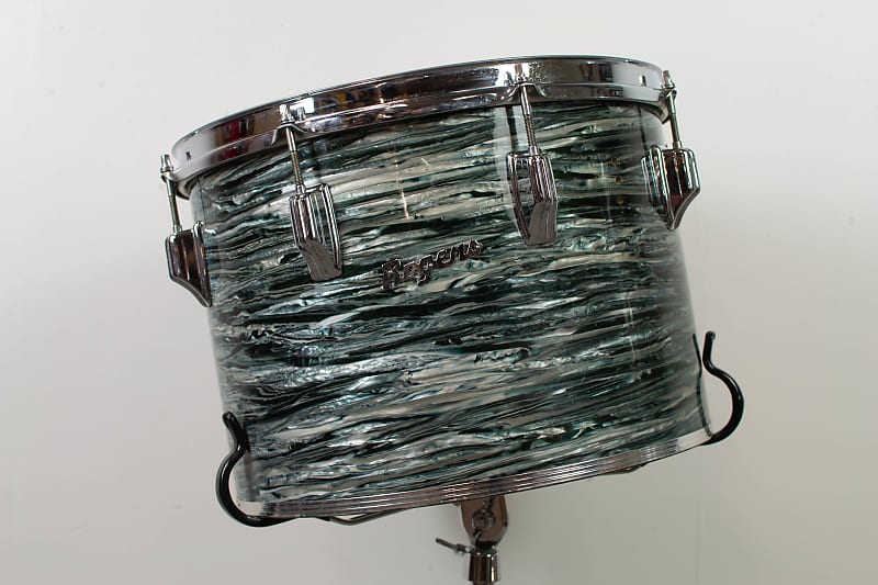 1970s Rogers 10x14 Blue Strata Pearl Concert Tom | Reverb