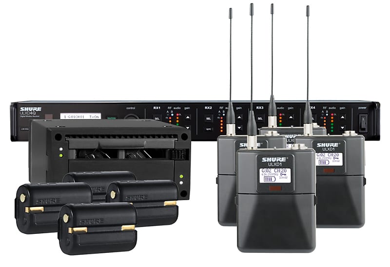 Mint Shure ULXD14Q- ULXD Quad-Channel Wireless Kit with 4 | Reverb