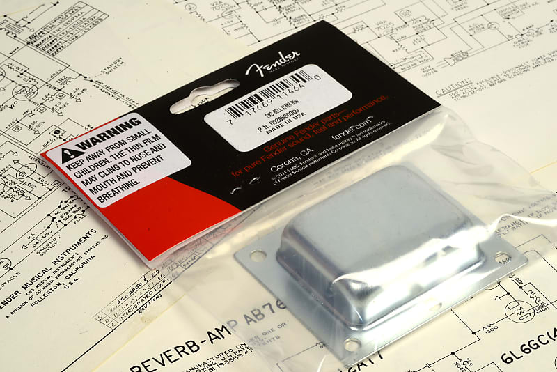 Fender Plated Steel Transformer End Bell Cover, 0028560000 | Reverb