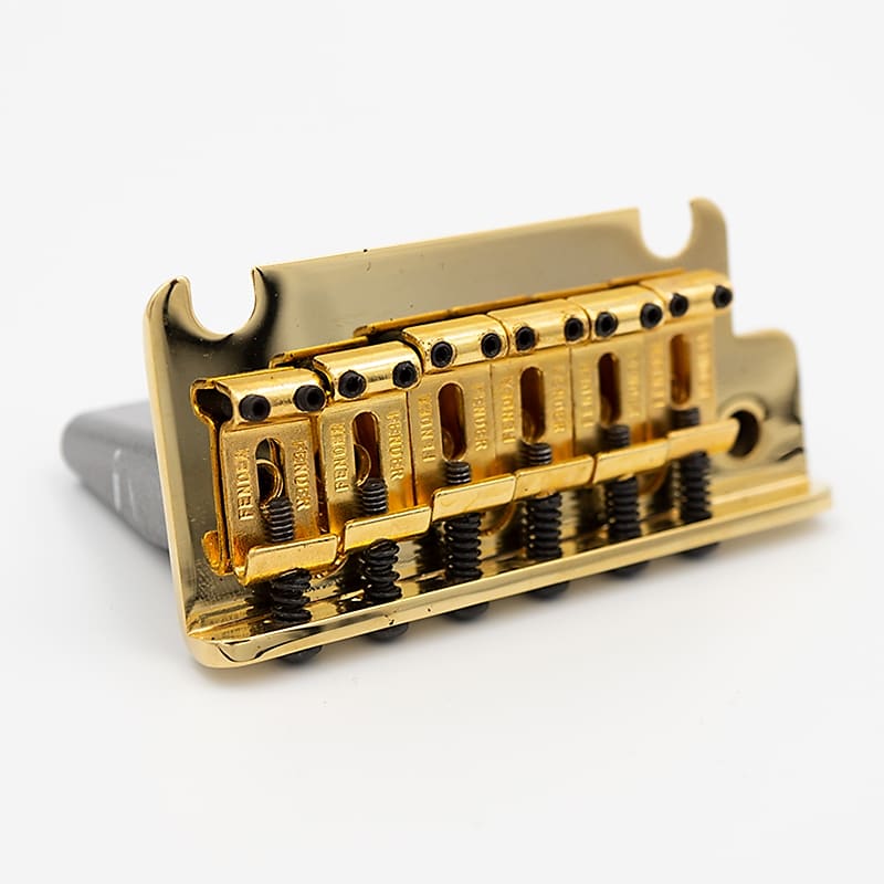 Fender Bridge Assembly 60th Anniversary Stratocaster - Gold | Reverb