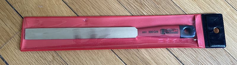 StewMac 300 Grit Fret Dressing File and 6 Fret Guards | Reverb